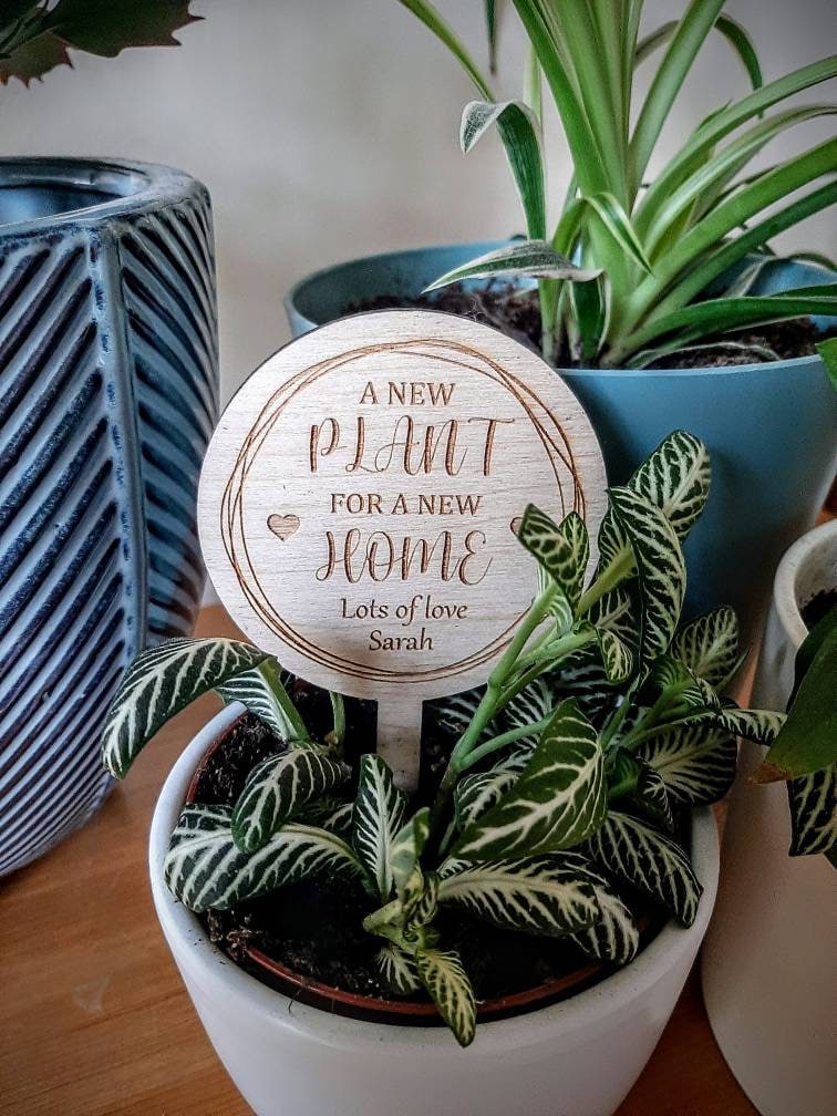 Personalised Plant Gift Sign / Plant Pot Sign - Etsy