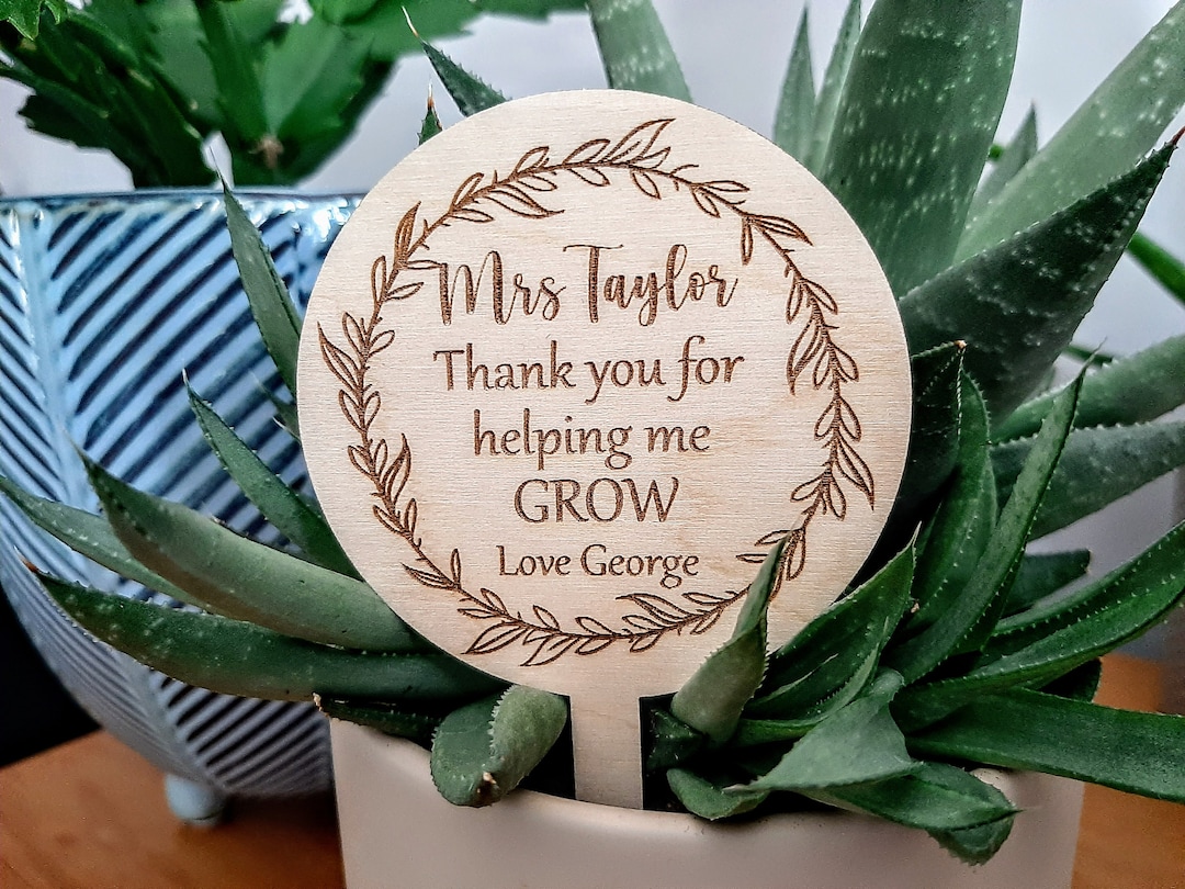 Plant Pot Tag / Sign. Thank You for Helping Me Grow. Teacher Gift - Etsy