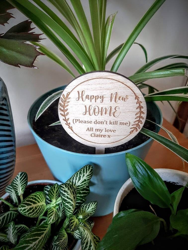Personalised Plant Gift Sign / Plant Pot Sign - Etsy