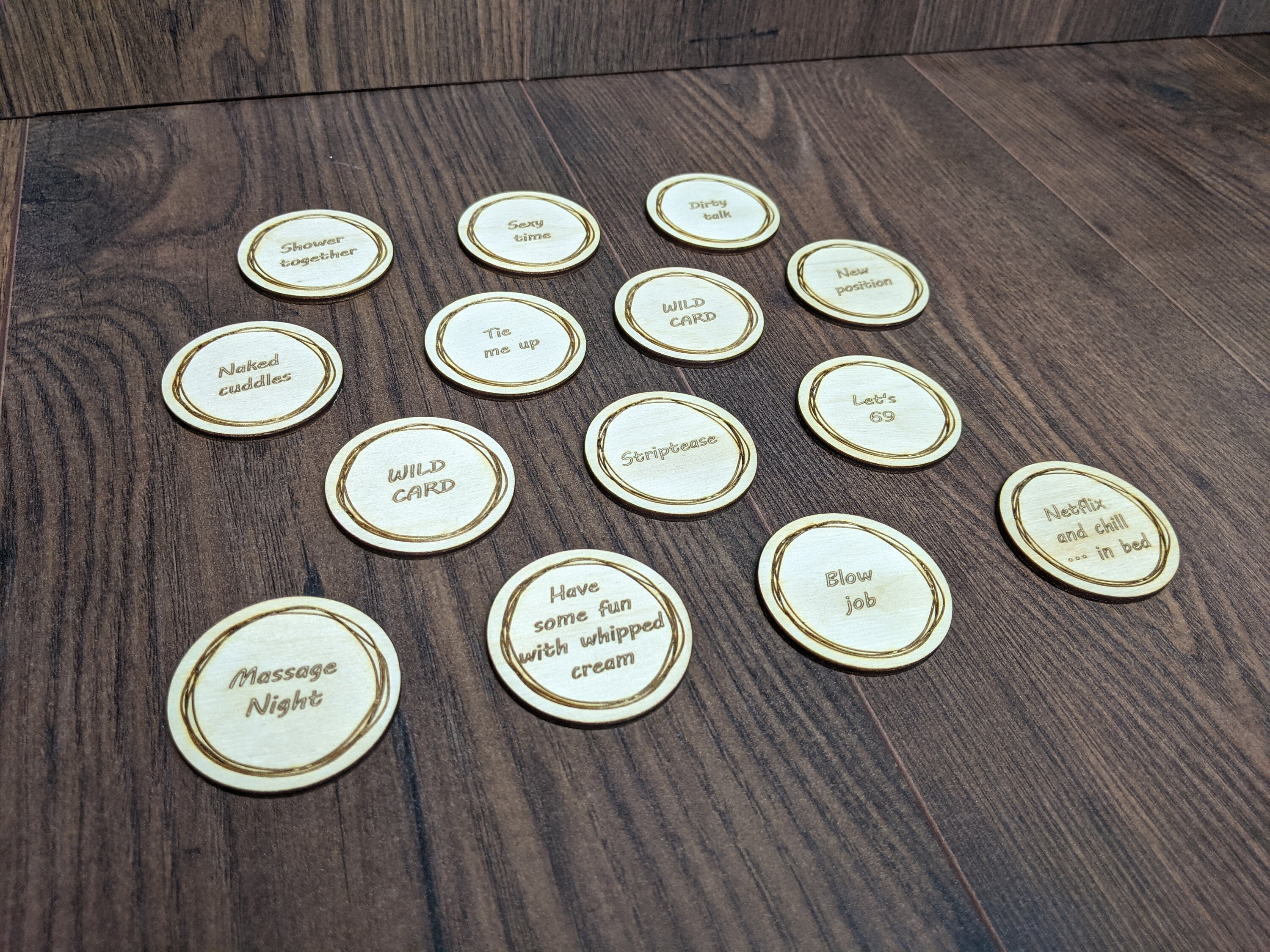 Sex Tokens / Personalised Bedroom Tokens Game / Cheeky Gift / - Etsy