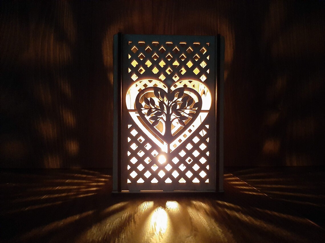 Tree of Life Wooden Tea Light Holder/ Lantern / Tree of Life | Etsy UK