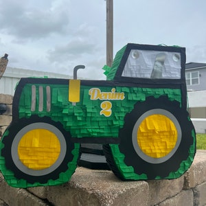 Green Tractor Pinata - Etsy