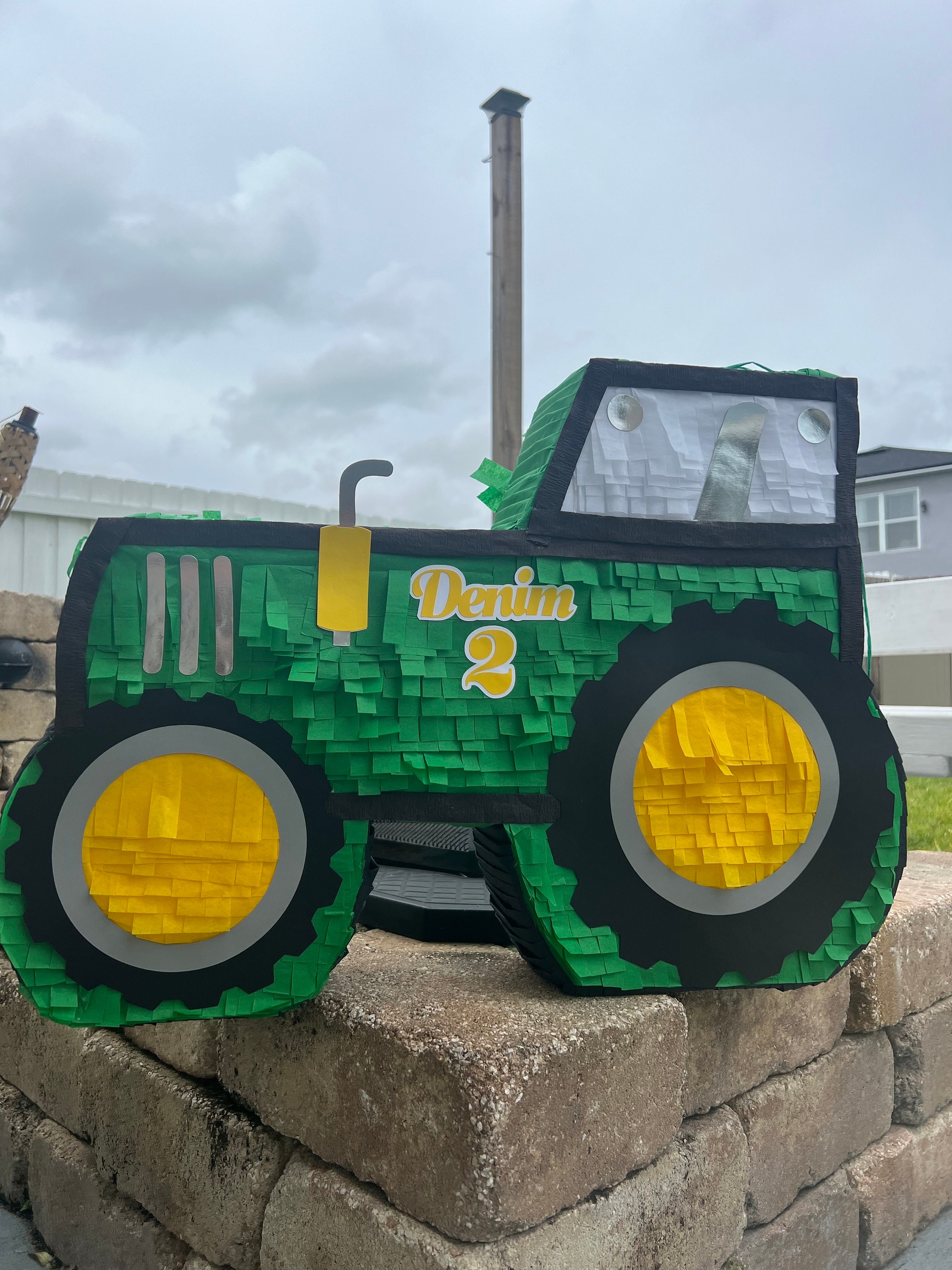 Green Tractor Pinata - Etsy