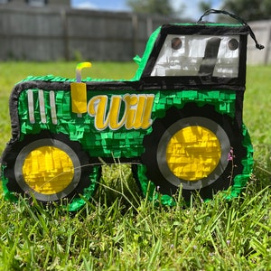 Green Tractor Pinata - Etsy