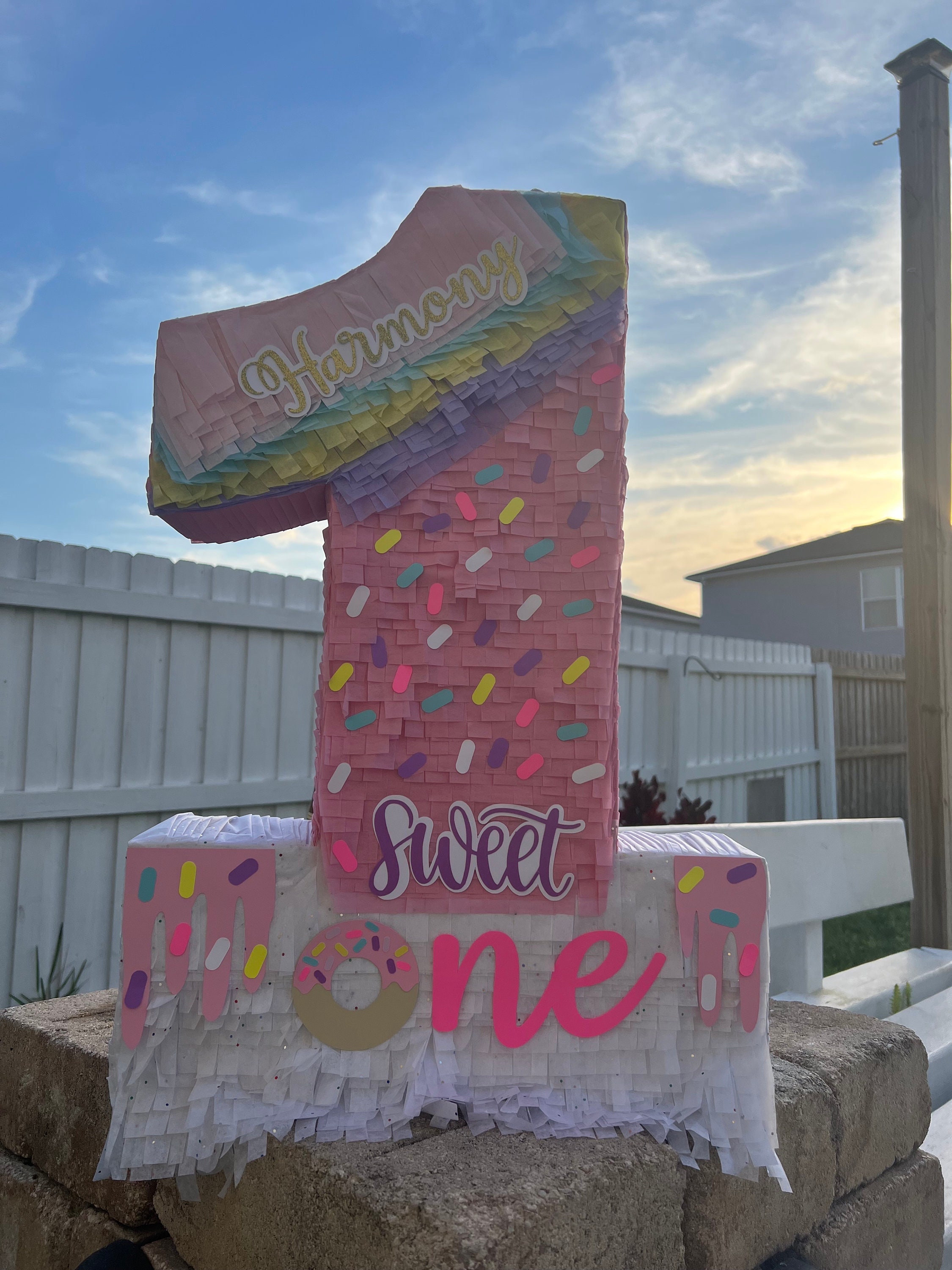 Sweet One Pinata available Numbers 1-9 With Name - Etsy