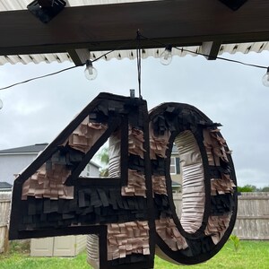 Number 40th Pinata custom Colors 40th Birthday Pinata 40th Birthday ...