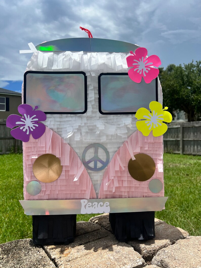 Hippie Van Pinata 60s Themed custom Colors - Etsy