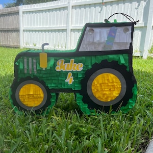 Green Tractor Pinata - Etsy