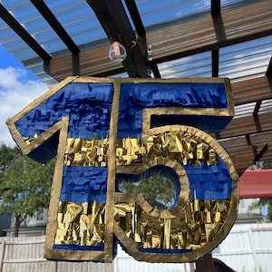 Number 15 Pinata: Custom Colors, Quinceañera Decor - Etsy