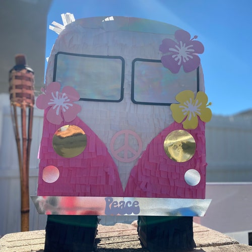 Hippie Van Pinata 60s Themed custom Colors - Etsy