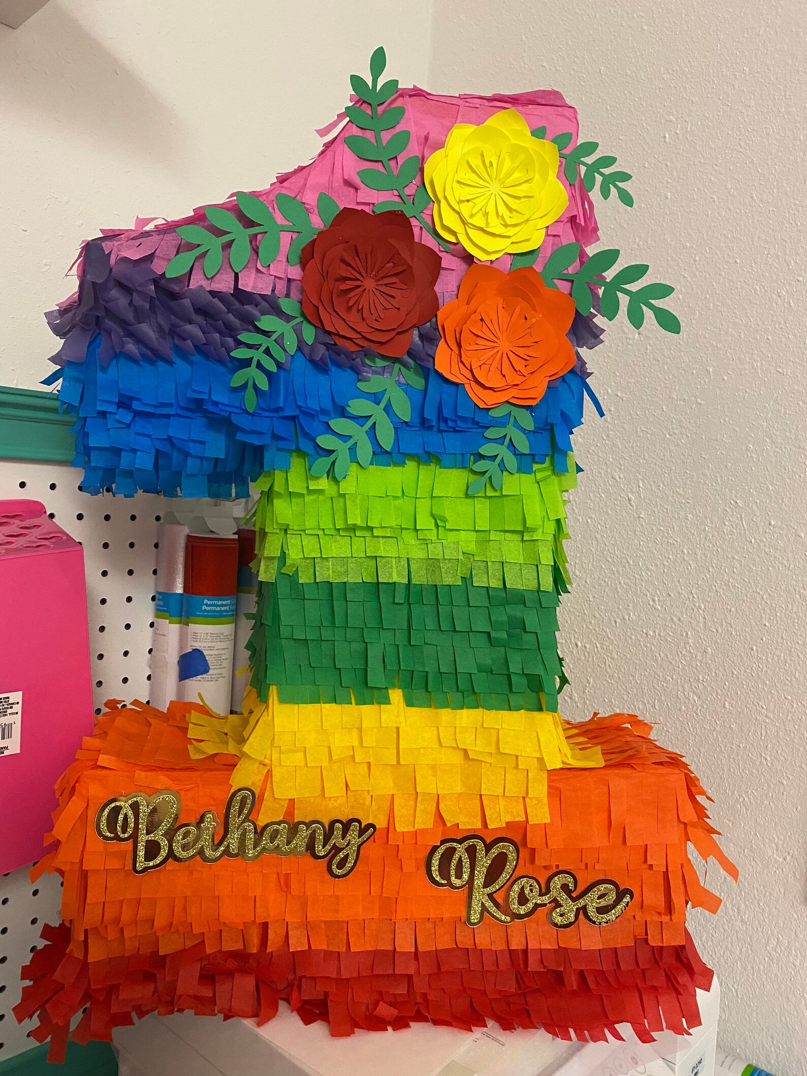 Number One Pinata Mexican Theme Colorful available Numbers - Etsy