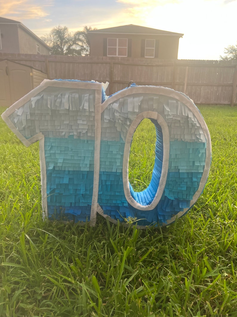 Number 10 Pinata: Custom Colors, 10th Birthday Party Decoration - Etsy