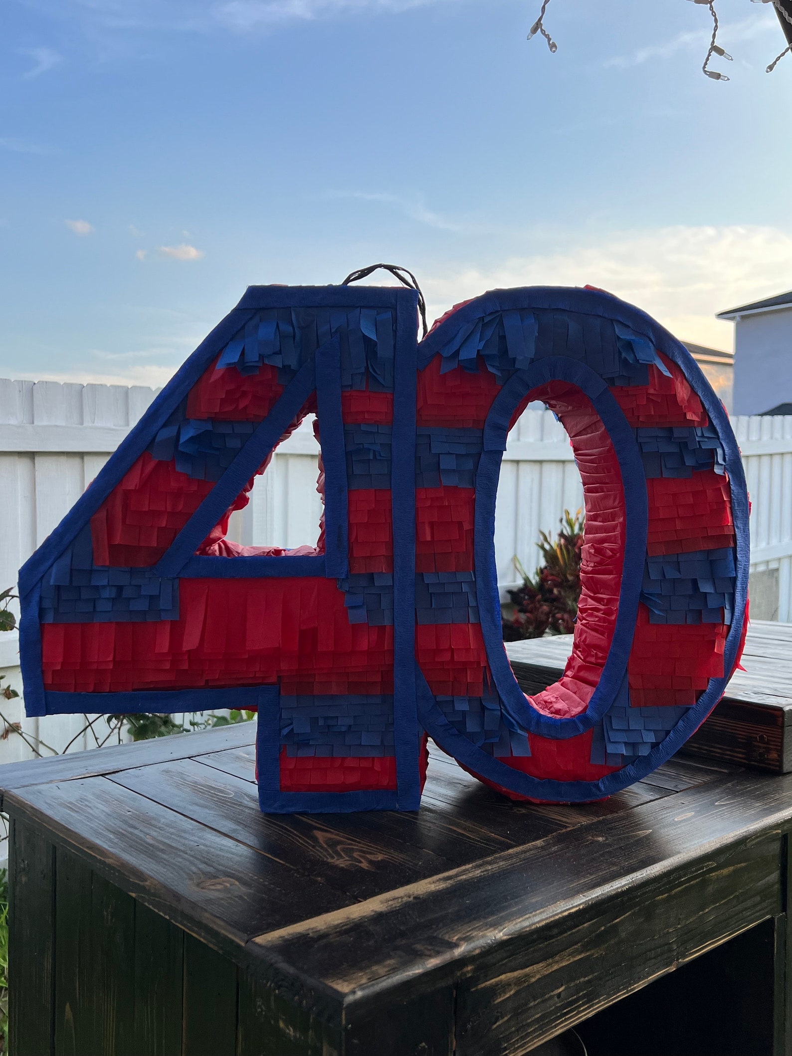 Number 40th Pinata: Custom Colors, 40th Birthday Party Decoration - Etsy