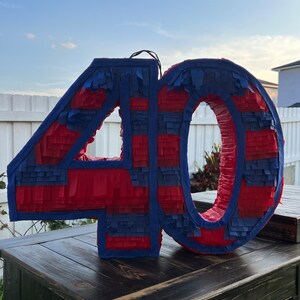 Number 40th Pinata: Custom Colors, 40th Birthday Party Decoration - Etsy