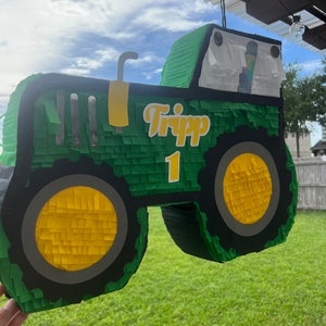 Green Tractor Pinata - Etsy