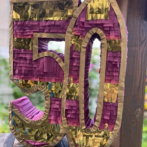 Number 50 Pinata: Custom Colors, 50th Birthday Party Decoration - Etsy