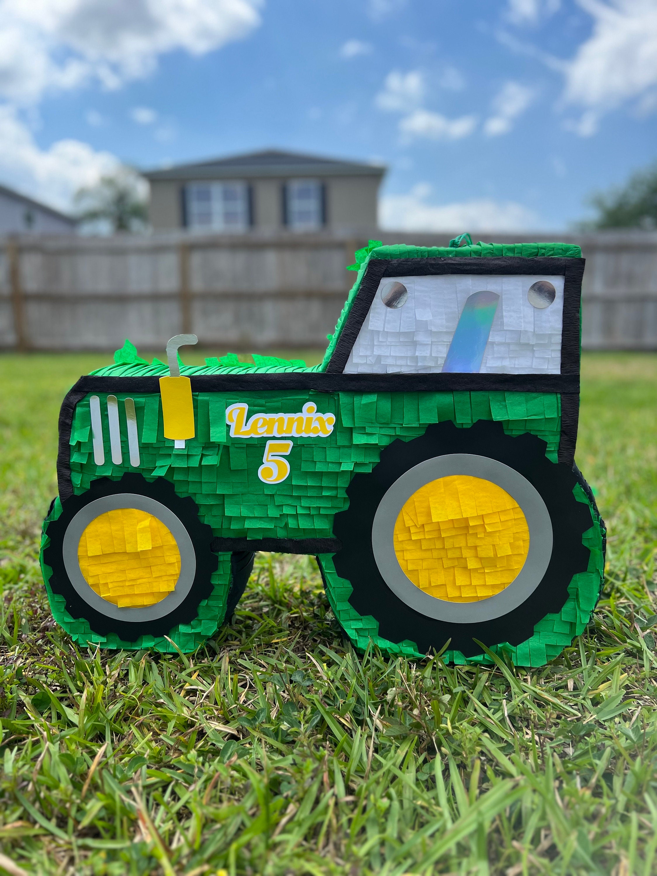 Green Tractor Pinata - Etsy