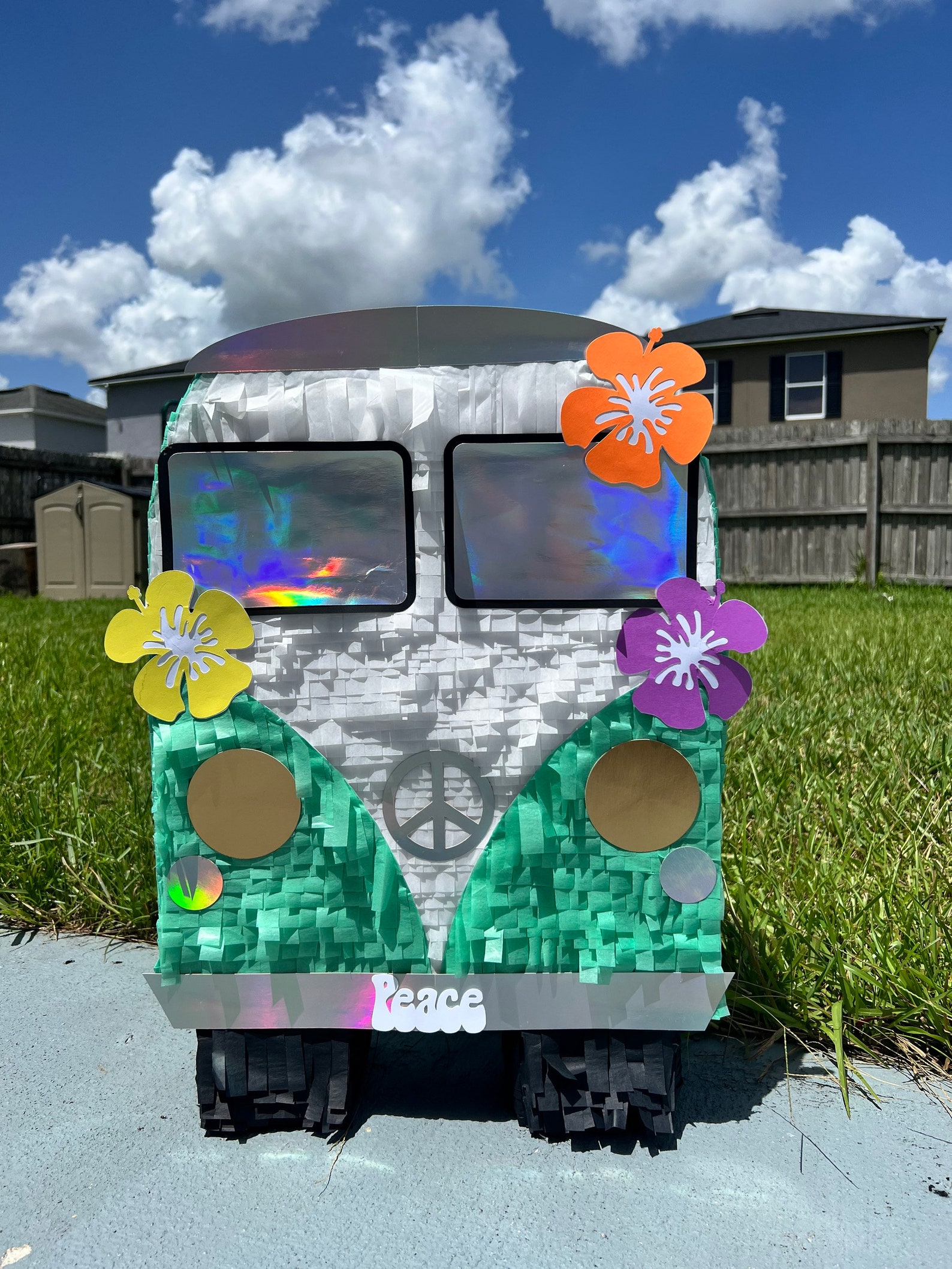 Hippie Van Pinata 60s Themed custom Colors - Etsy