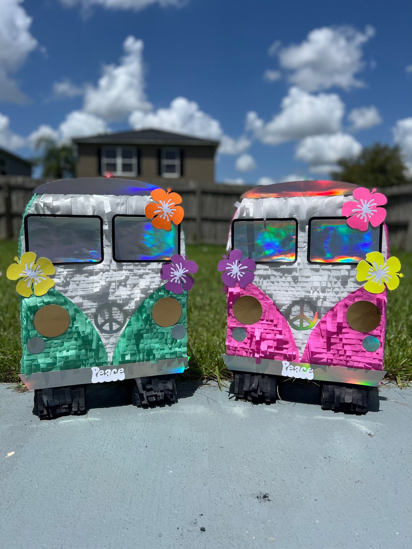 Hippie Van Pinata 60s Themed custom Colors - Etsy
