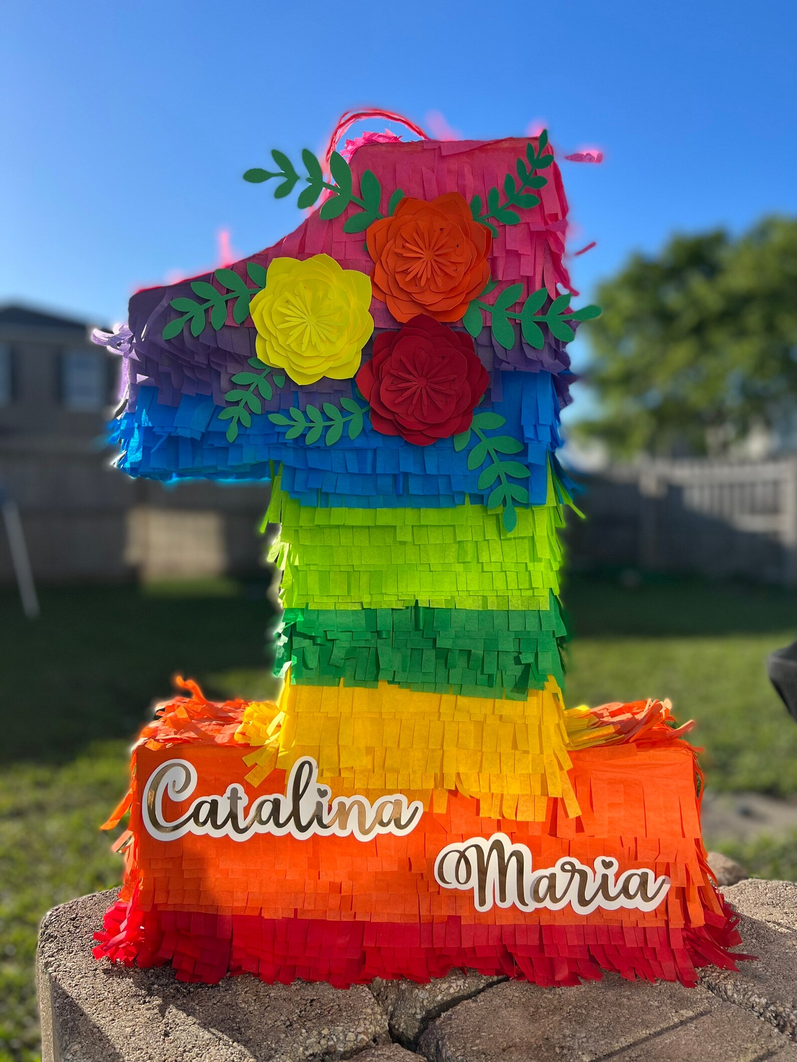 Number One Pinata Mexican Theme Colorful available Numbers - Etsy