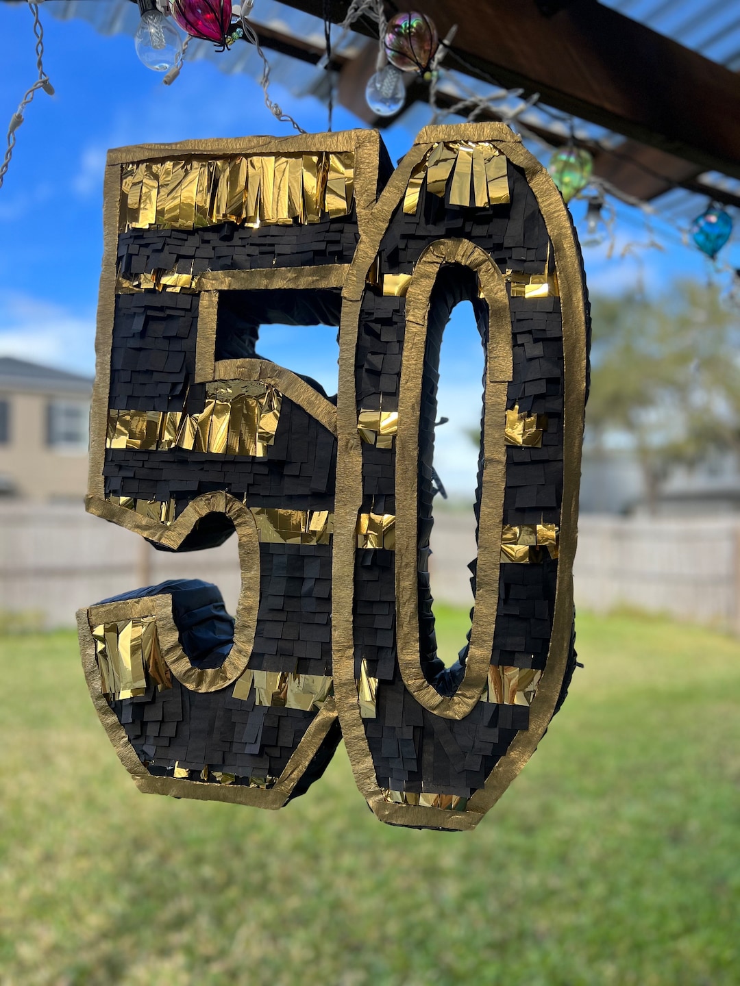 Number 50 Pinata: Custom Colors, 50th Birthday Party Decoration - Etsy