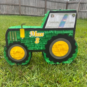 Green Tractor Pinata - Etsy