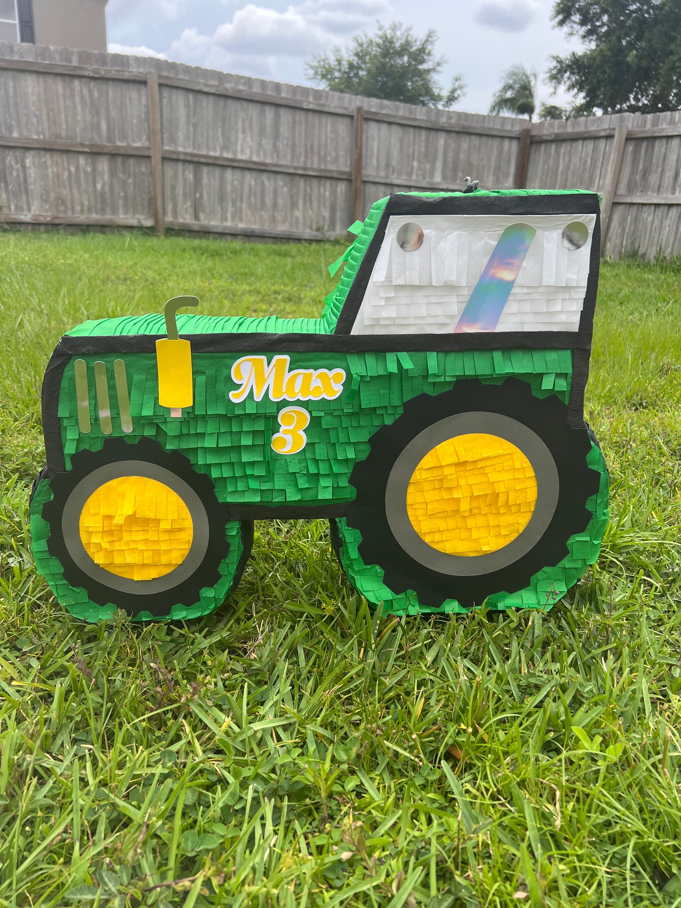 Green Tractor Pinata - Etsy
