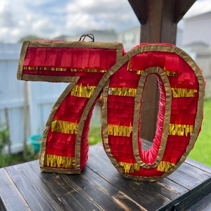 70th Birthday Pinata: Custom Colors, Handmade Party Decor - Etsy