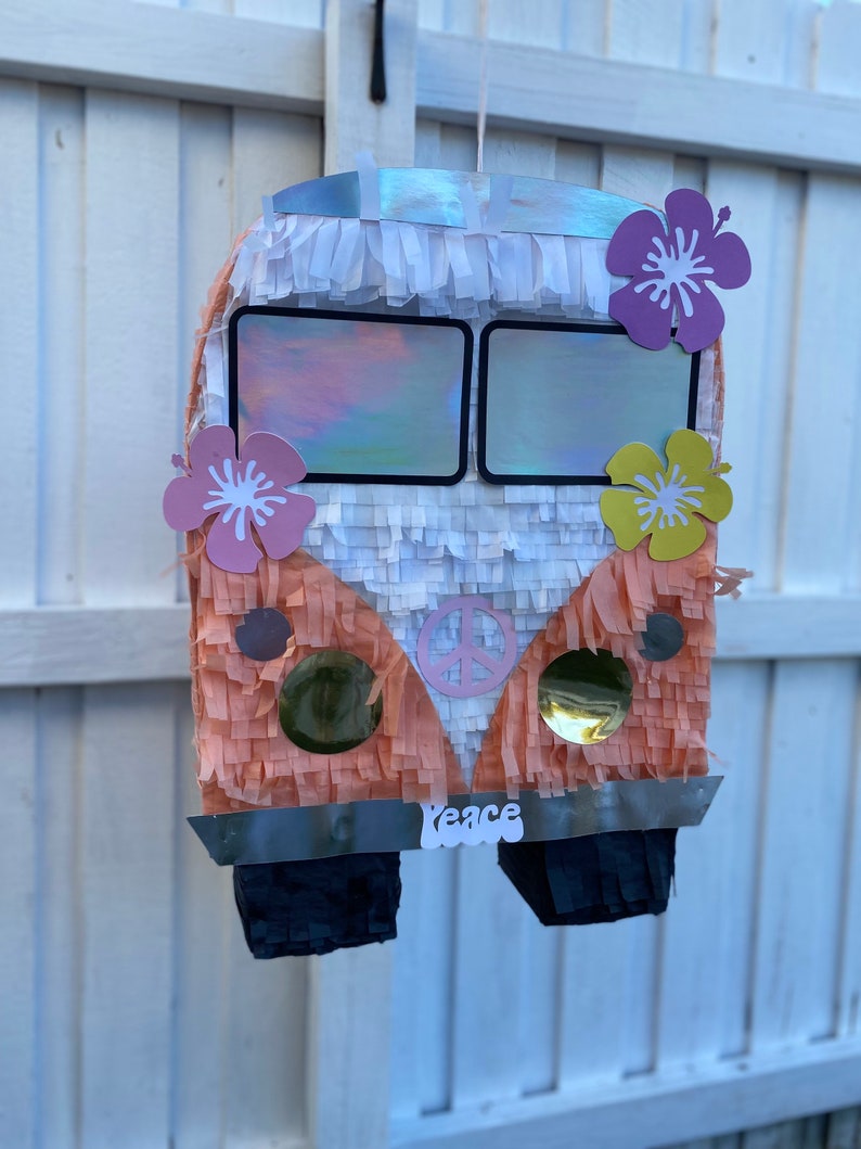 Hippie Van Pinata 60s Themed custom Colors - Etsy