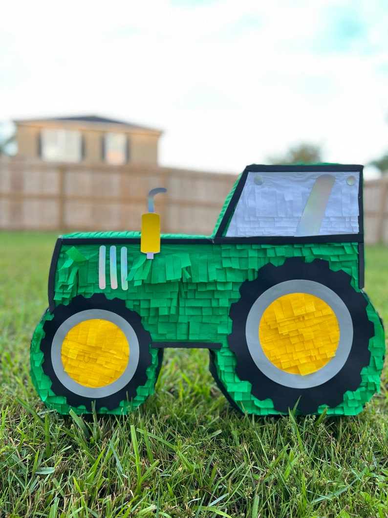 Green Tractor Pinata - Etsy