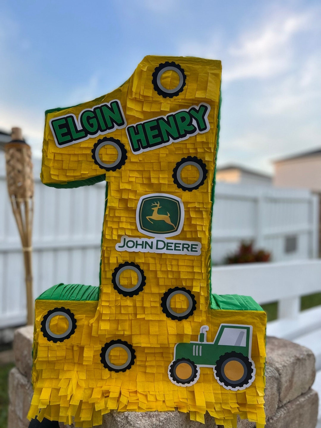 Green Tractor Number Pinata (available Numbers 1-9) - Etsy