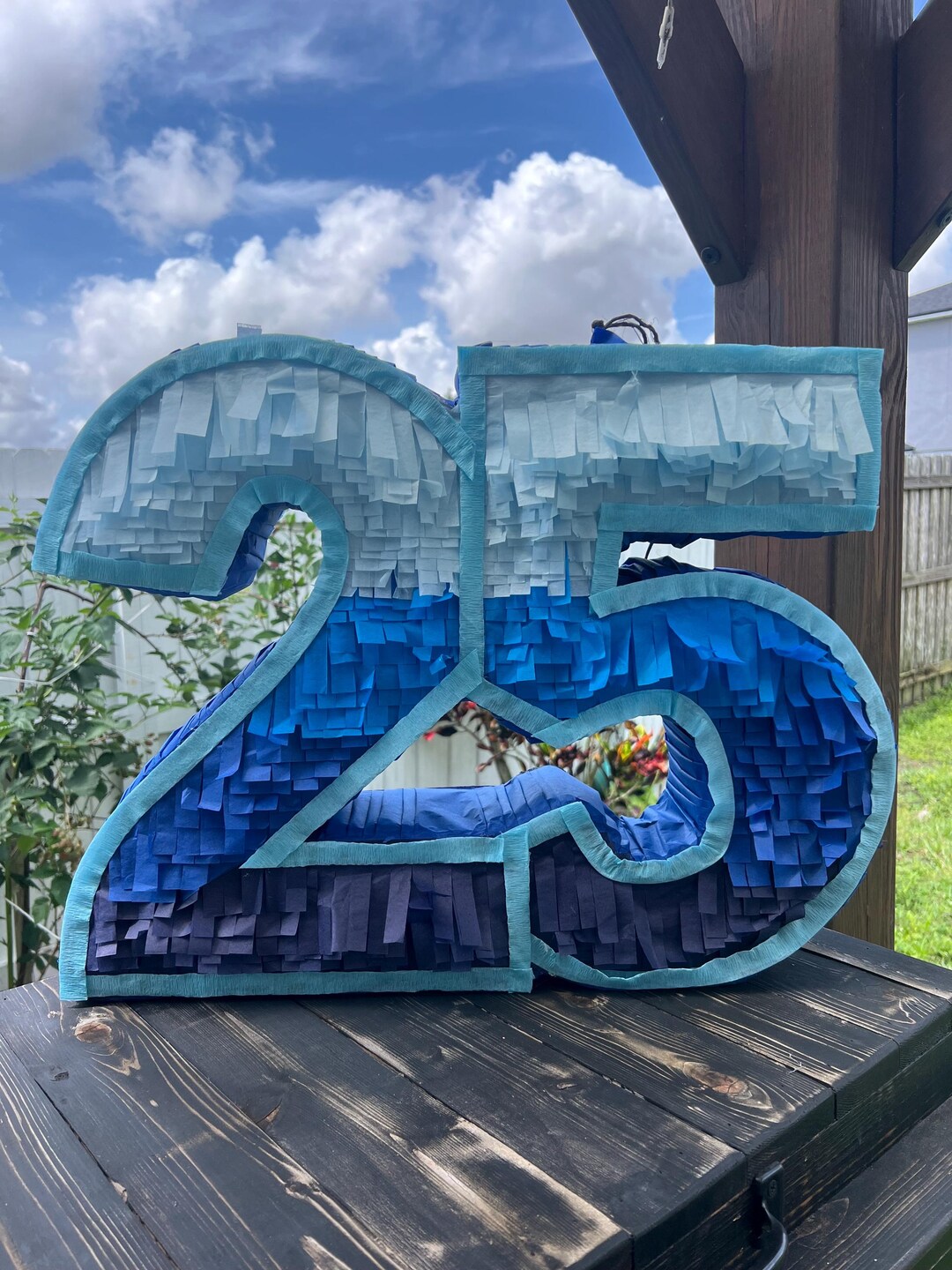 Number 25th Pinata (custom Colors) 25th Birthday - Etsy