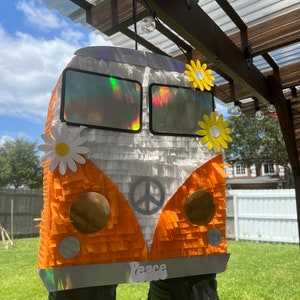 Hippie Van Pinata 60’s Themed (custom Colors) - Etsy