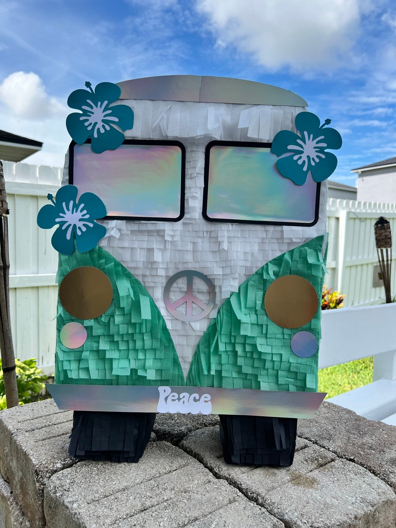 Hippie Van Pinata 60s Themed custom Colors - Etsy