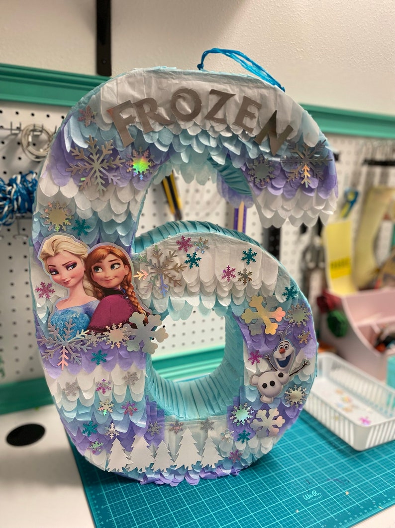 Frozen Pinata Thematic Number Pinata available Numbers 1-9 | Etsy