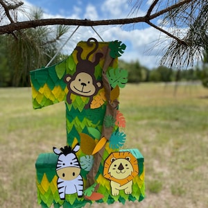 Safari Pinata Jungle Theme Piñata De Safari available 1-9 | Etsy