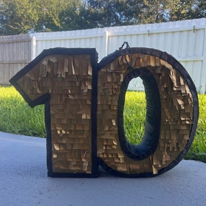 Number 10 Pinata custom Colors 10th Pinata - Etsy