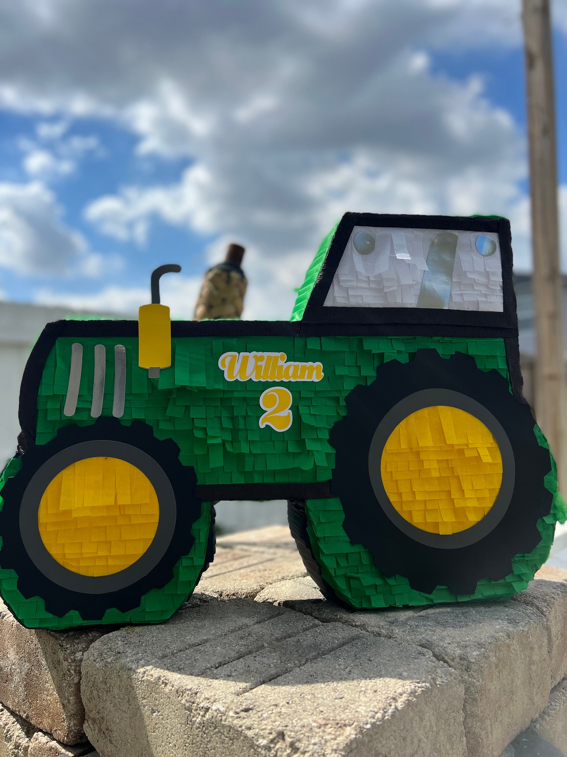 Green Tractor Pinata - Etsy