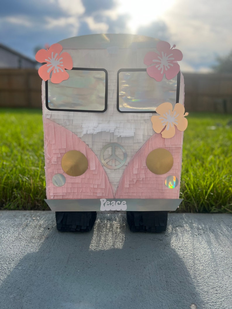 Hippie Van Pinata 60s Themed custom Colors - Etsy