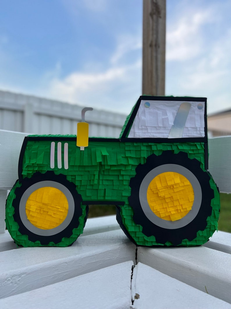 Green Tractor Pinata - Etsy