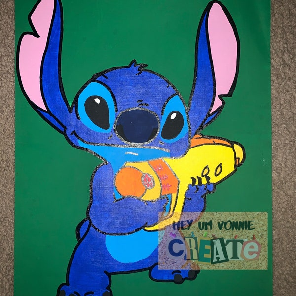 Lilo and Stitch Paint Canvas - Etsy