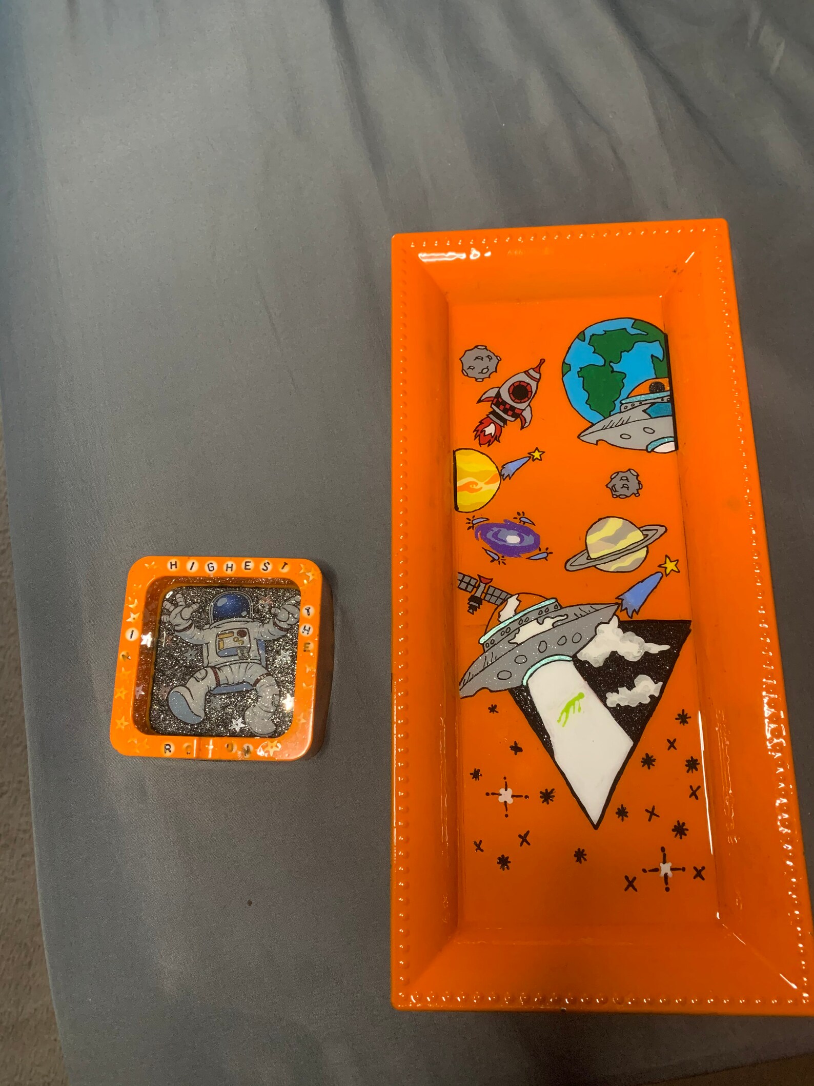 Outer Space Tray With Highest in the Room Ashtray - Etsy