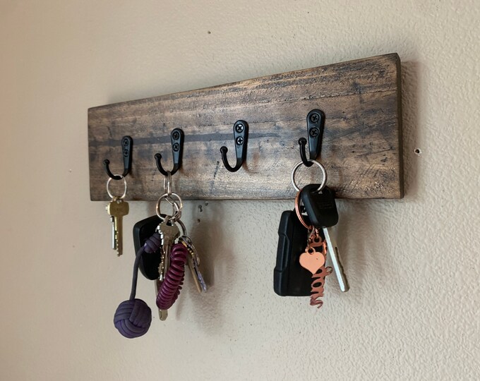 Rustic Handcrafted Key Holder - Etsy