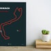 Monaco Race Track Map F1 Poster Minimalist Glow Effect Monte Carlo GP ...