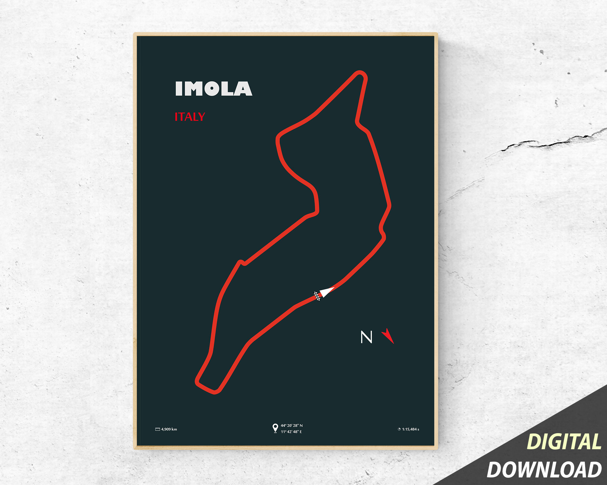 Imola GP Layout Formula 1 Track Map Emilia Romagna F1 - Etsy Australia