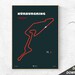 Monaco Race Track Map F1 Poster Minimalist Glow Effect Monte Carlo GP ...