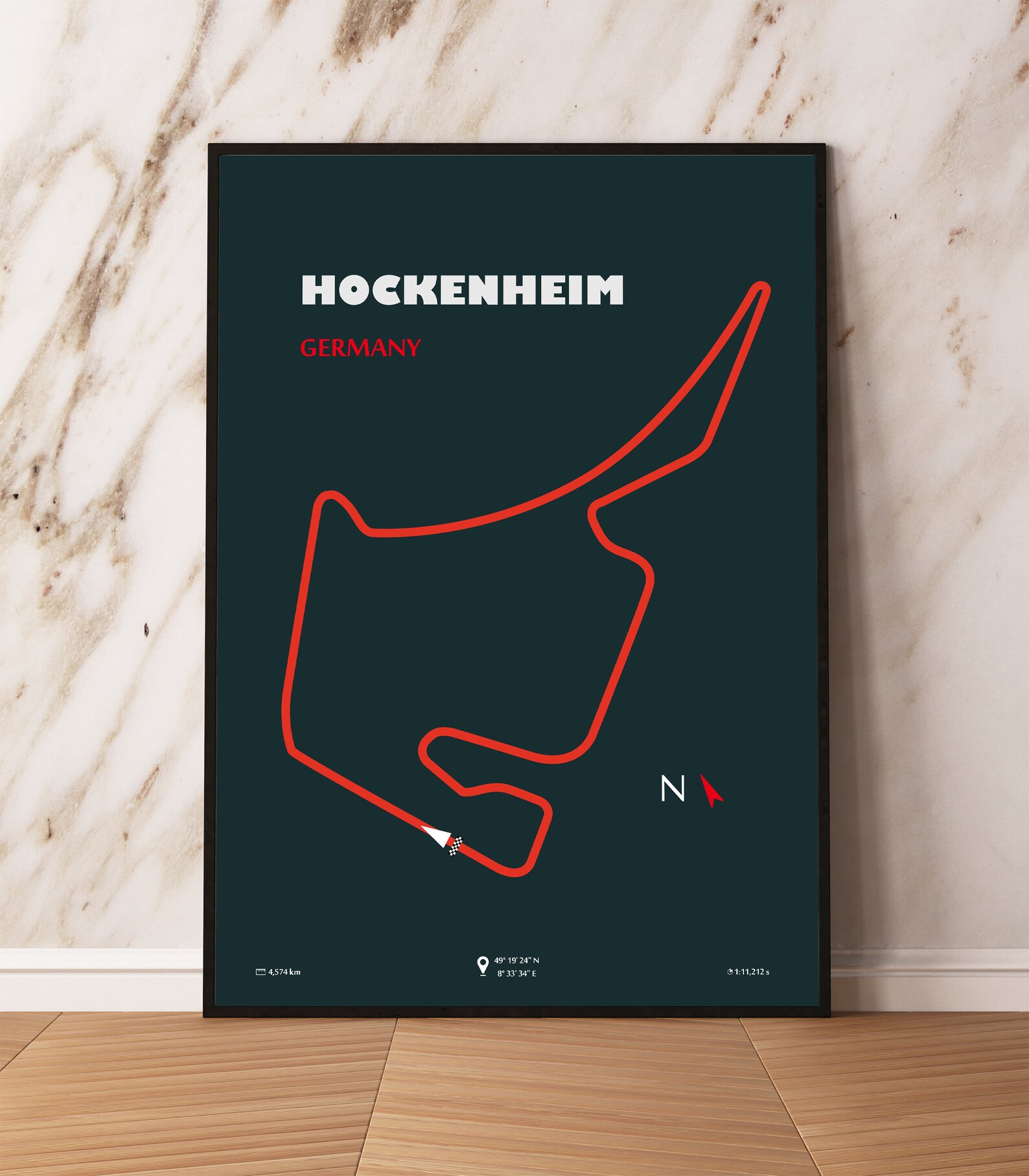 Hockenheim Race Track Map F1 Poster Minimalist Glow Effect - Etsy Australia
