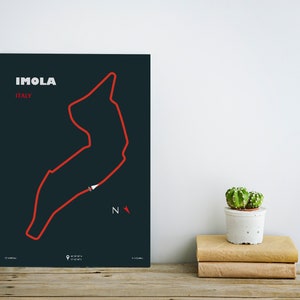Imola GP Layout Formula 1 Track Map Emilia Romagna F1 Poster Digital ...