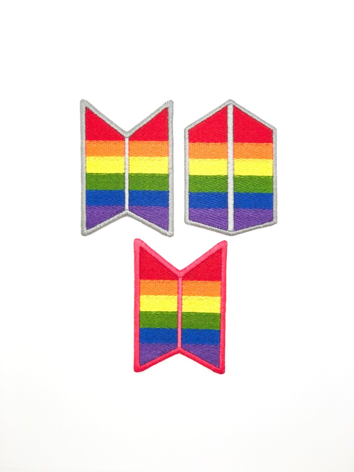 BTS & ARMY- LGBTQ+ Rainbow Flag - Pride Flag Iron-on Embroidery Patch ...