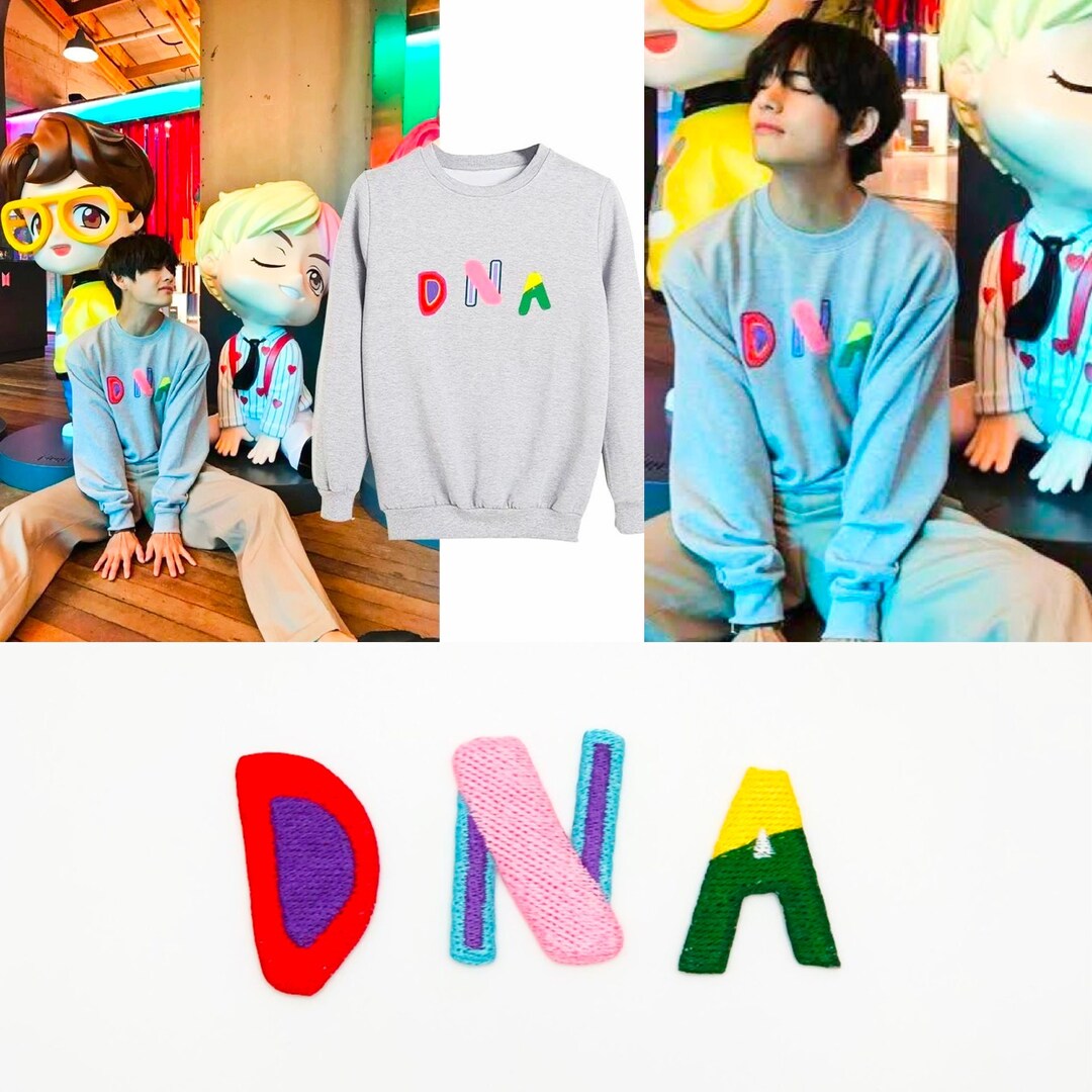 BTS DNA Sweater Patch Design - Iron-on Embroidery Patch for Tote Bags ...